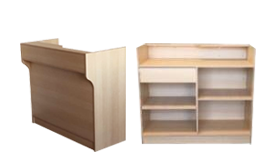 Wood Cash Counters, Cash Register Counter, Reception Counter – Amos ...